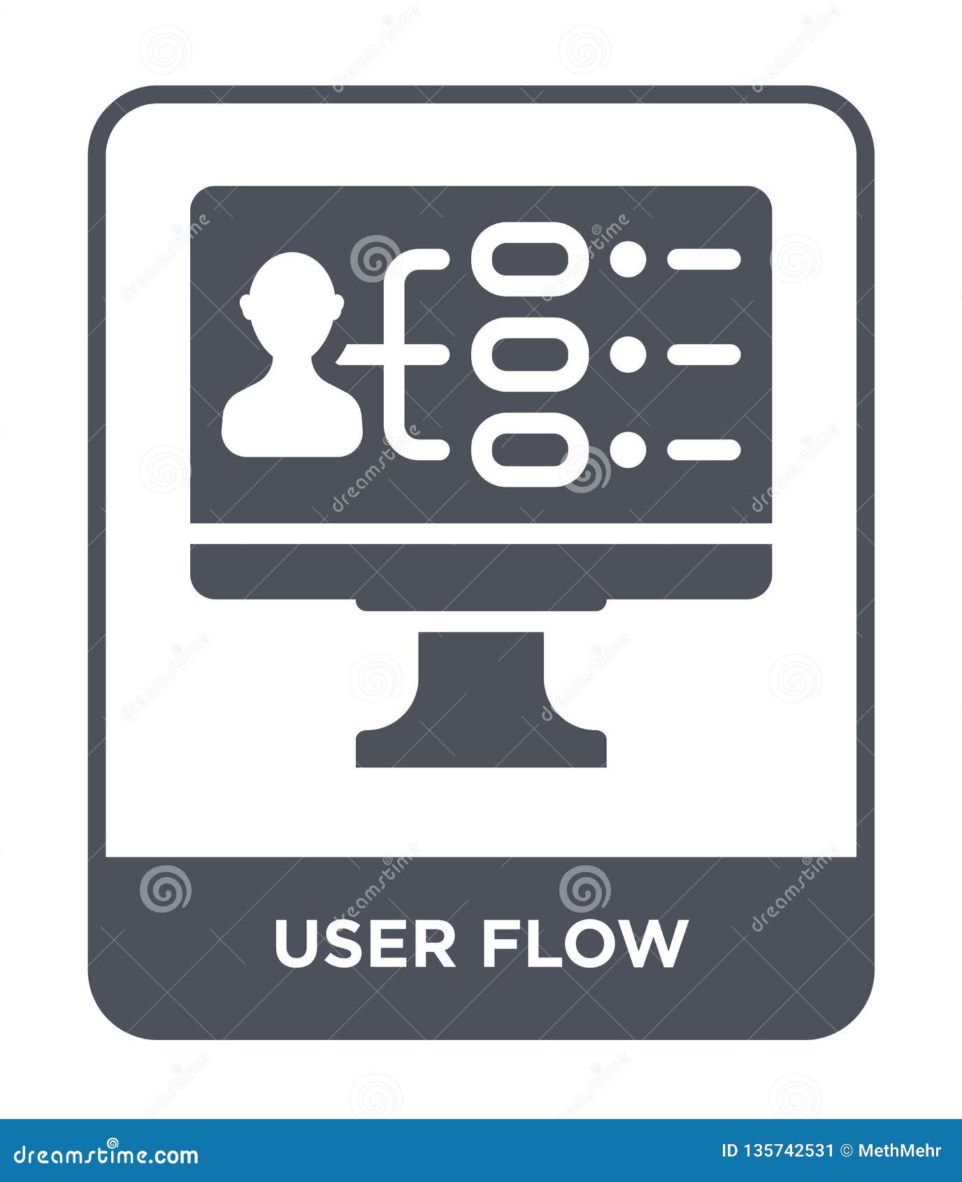 Flow Diagram User Icon Users Flow Icon Symbol Flow Users Vec