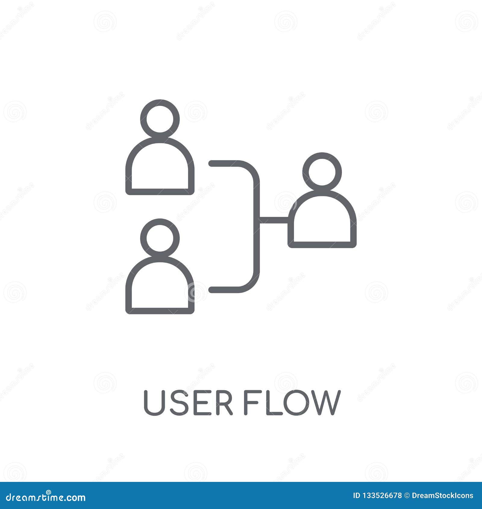 User Flow Linear Icon. Modern Outline User Flow Logo Concept on Stock ...