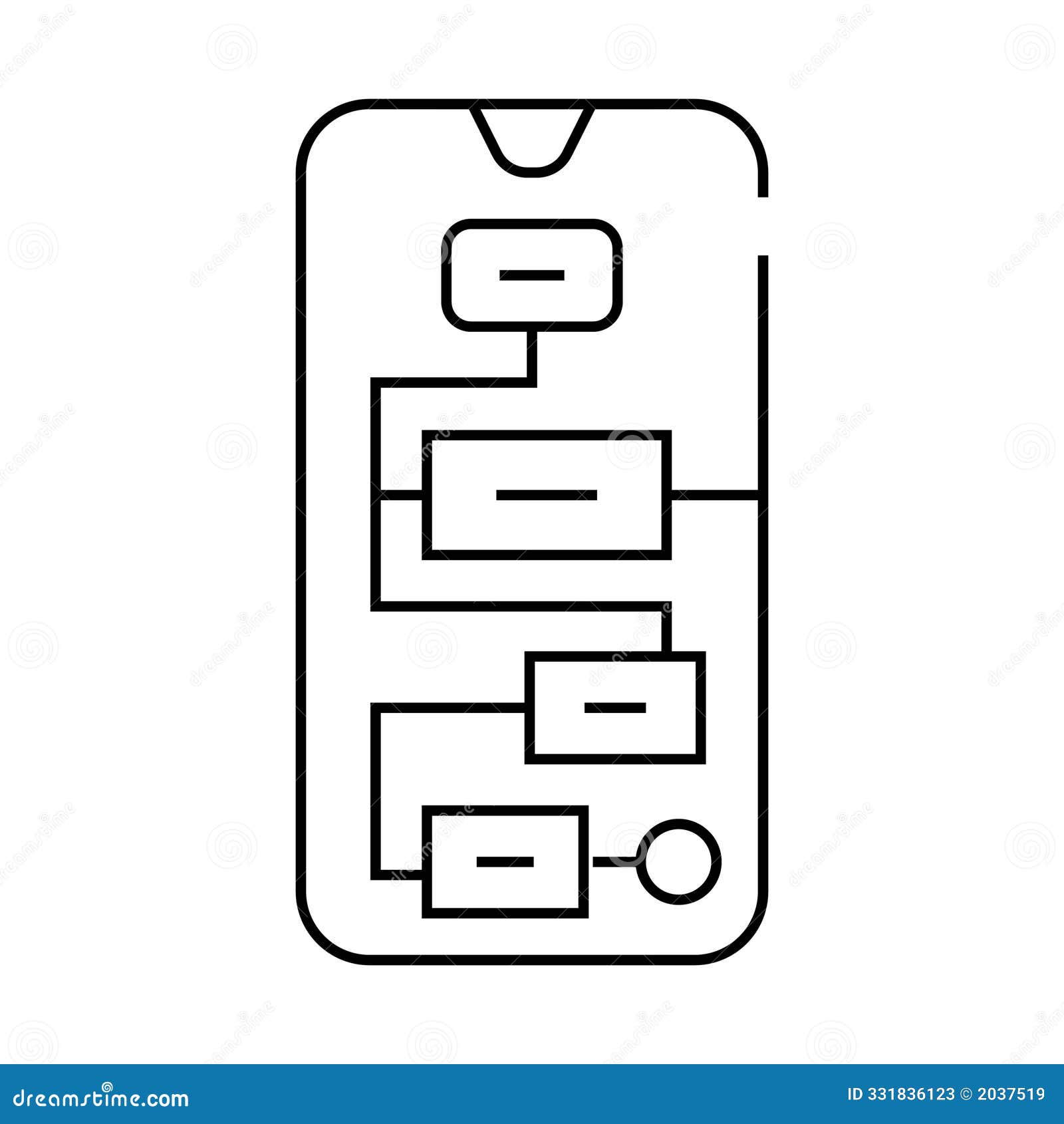 User Flow Ux Ui Design Line Icon Vector Illustration Stock Vector - Illustration of design ...