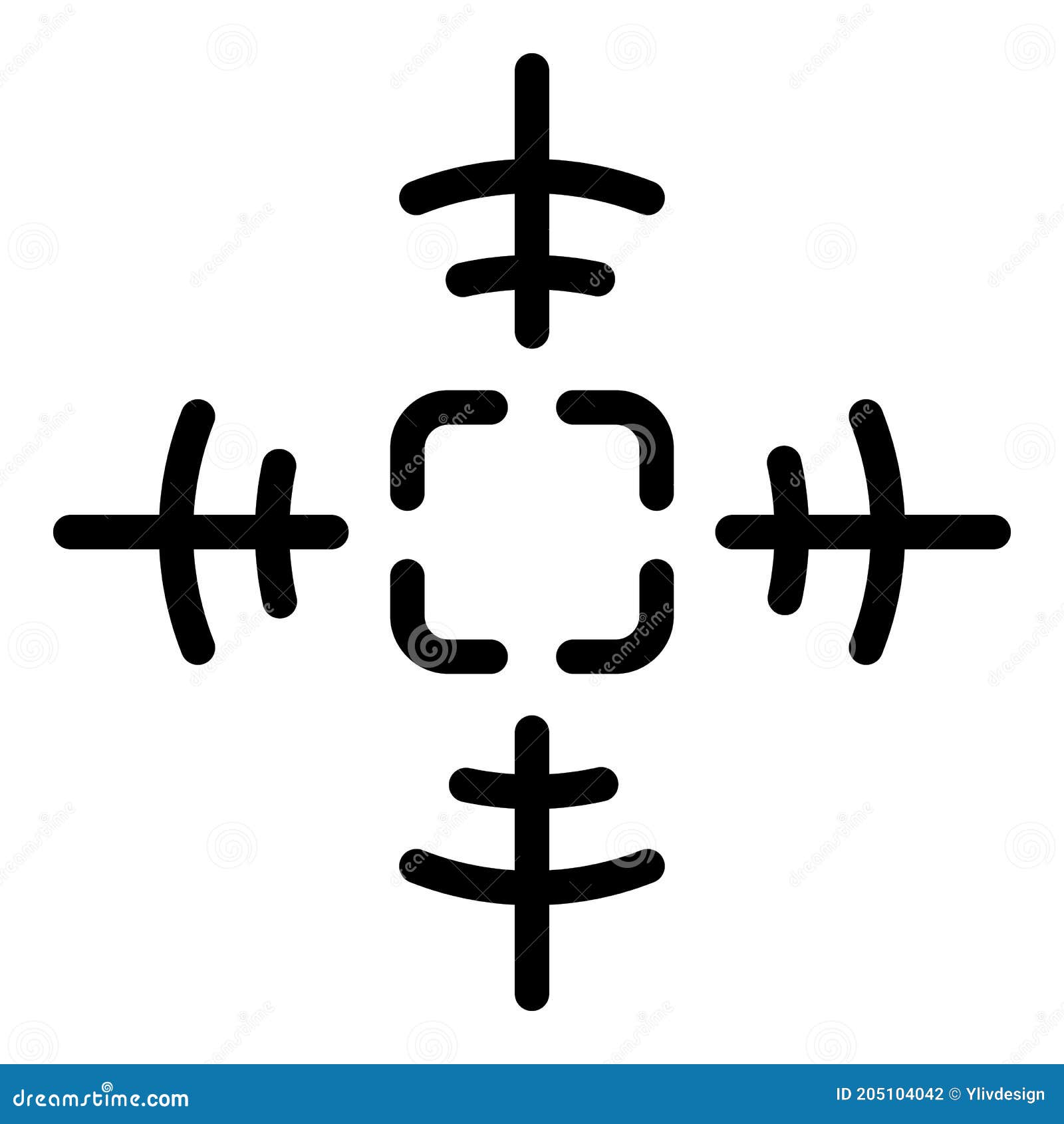 User Focus Icon, Outline Style Stock Vector - Illustration of ...