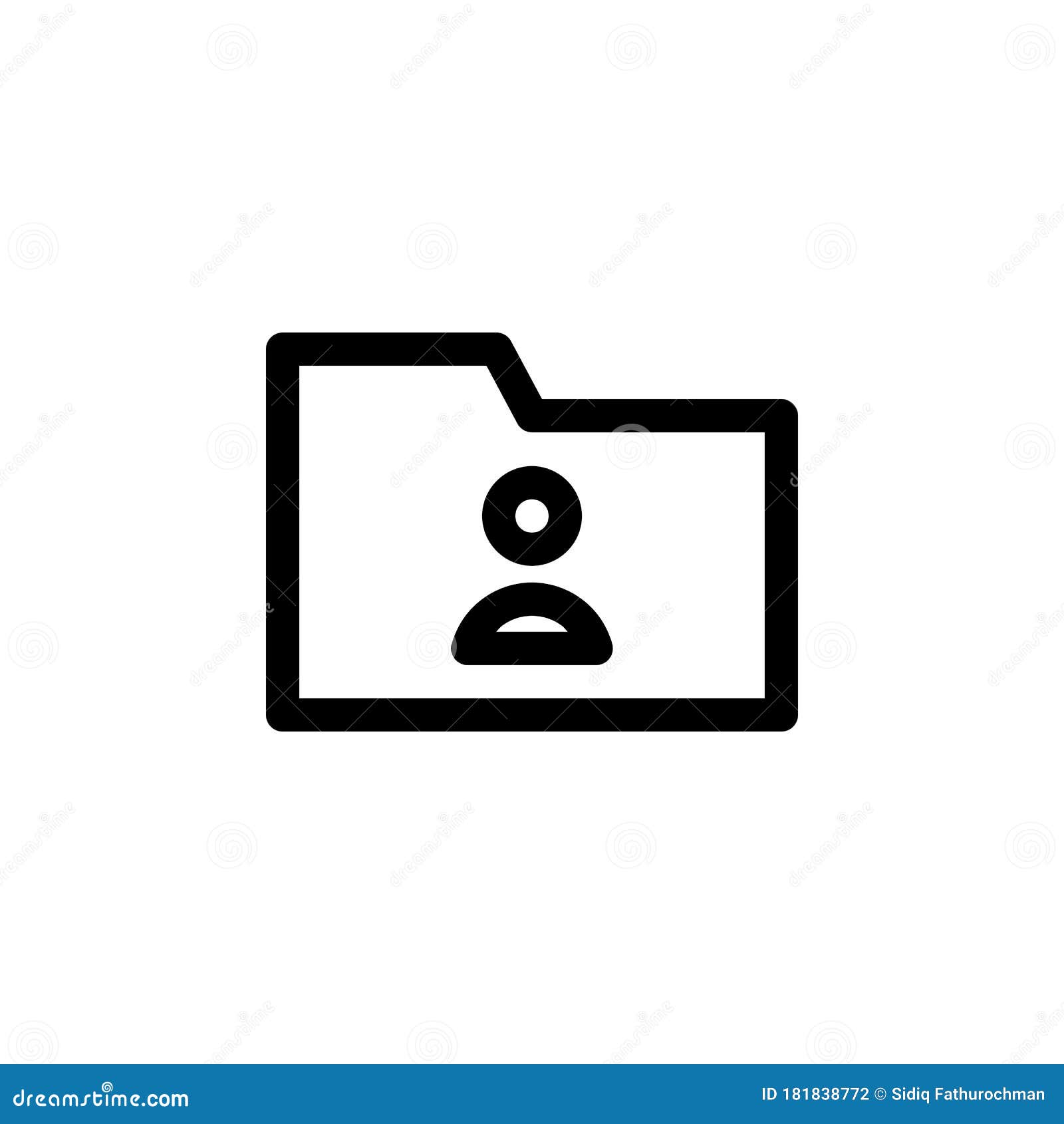 User Folder Icon stock vector. Illustration of icon - 181838772
