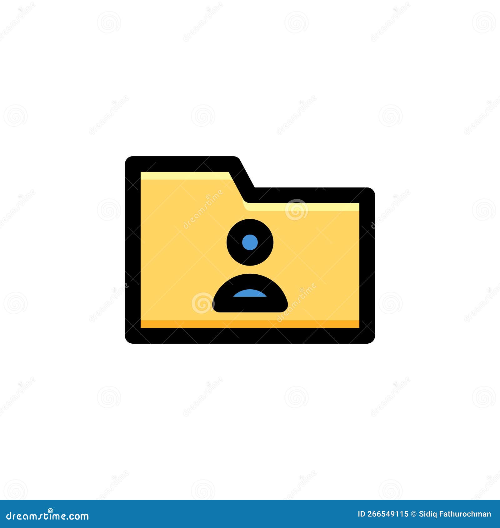 User Folder Icon stock vector. Illustration of private - 266549115