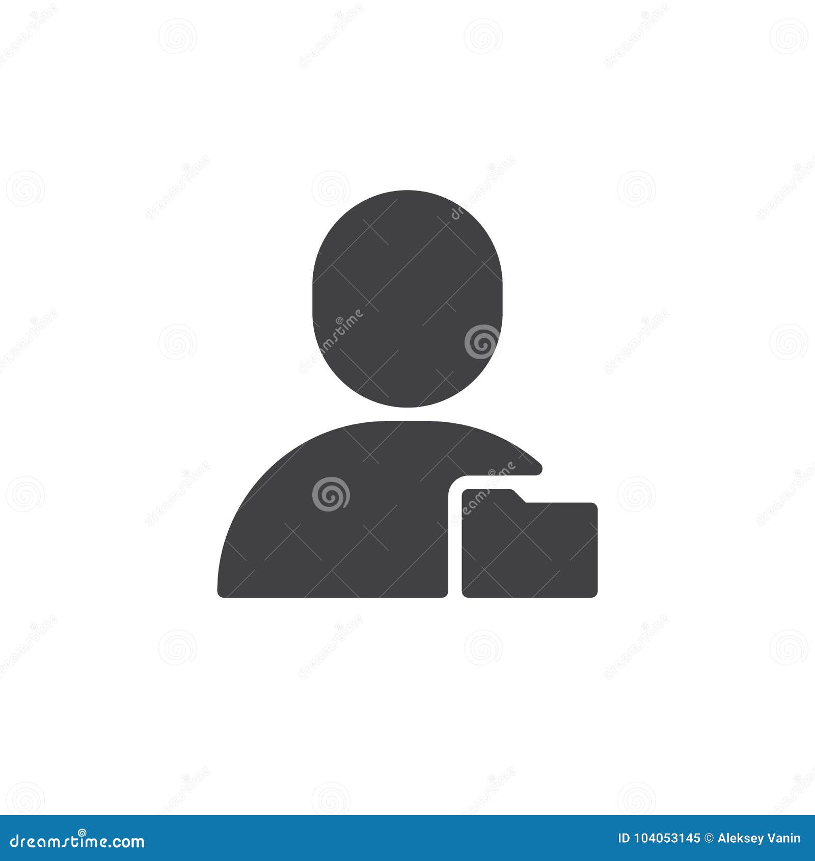 User folder icon vector stock vector. Illustration of profile - 104053145