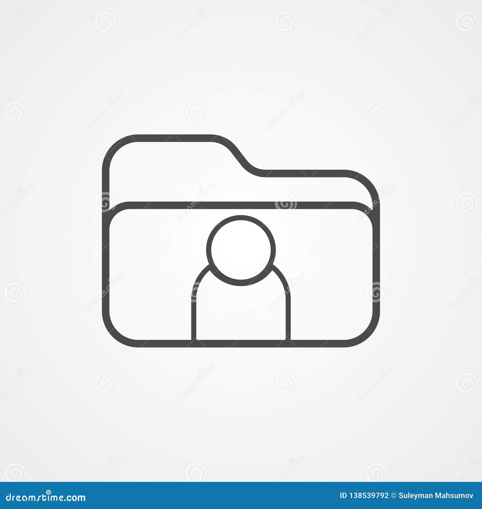 User Folder Vector Icon Sign Symbol Stock Vector - Illustration of ...