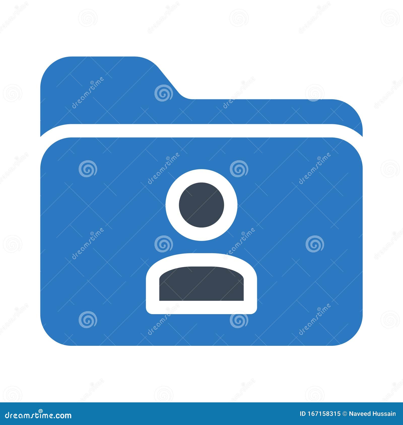 User Folder Vector Glyph Color Icon Stock Illustration - Illustration ...