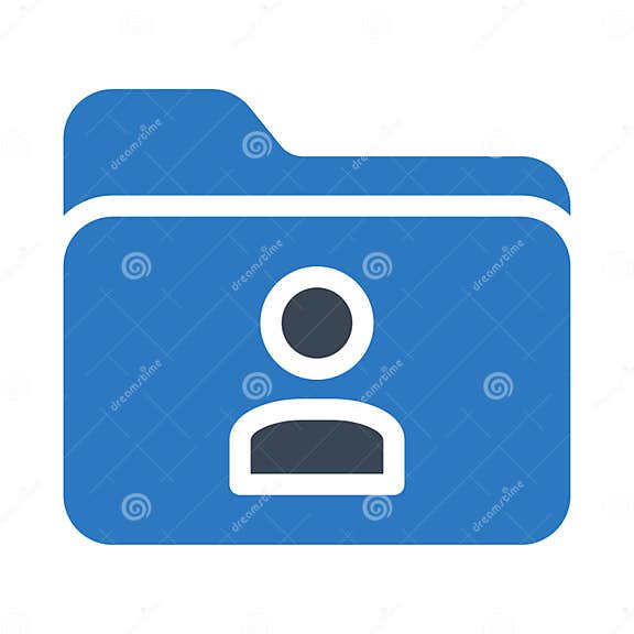 User Folder Vector Glyph Color Icon Stock Illustration - Illustration ...