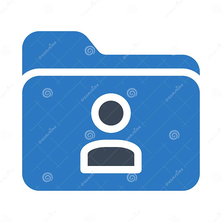 User Folder Vector Glyph Color Icon Stock Illustration - Illustration ...