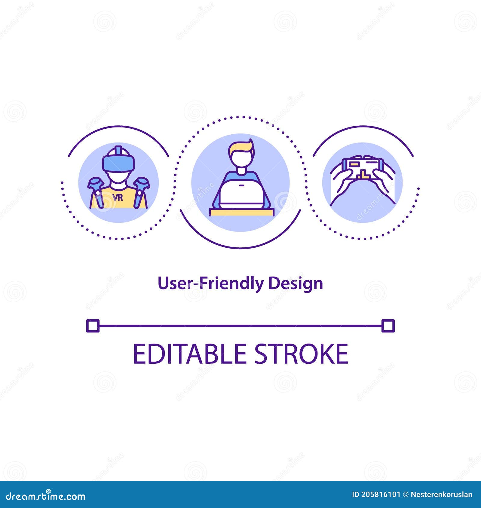 User Friendly Design Concept Icon Stock Vector - Illustration of line ...