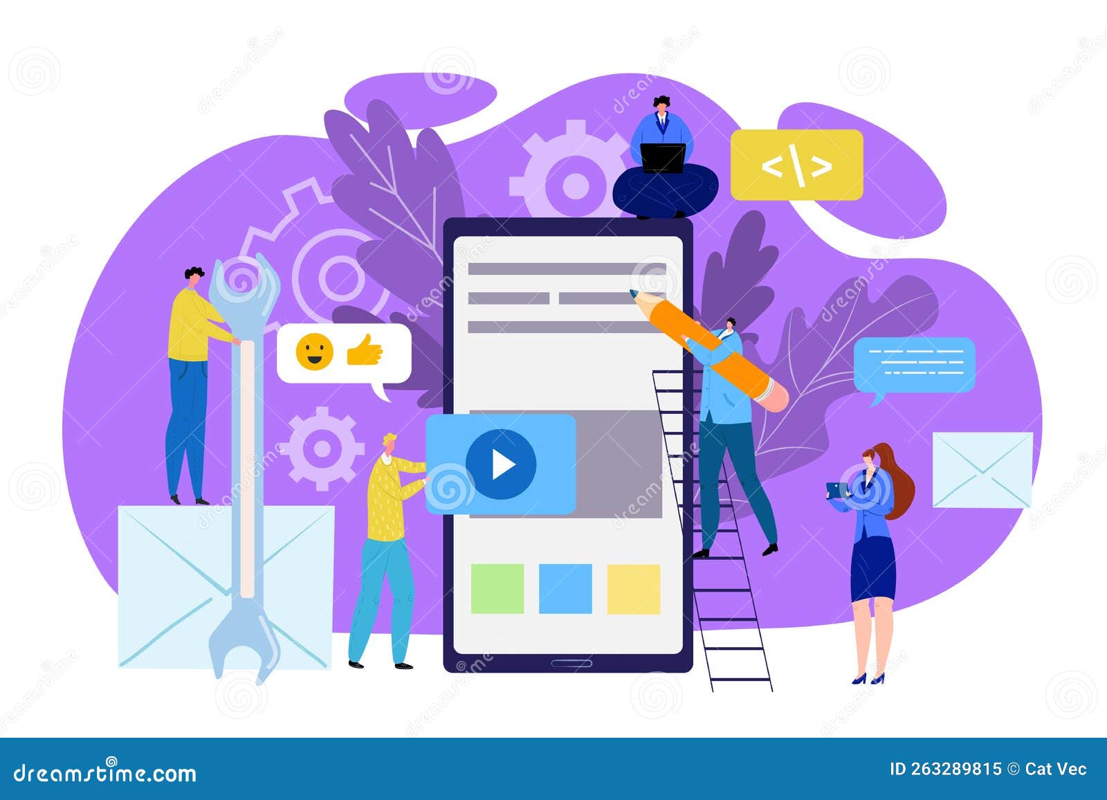 User Friendly Interface, UX Modern Concepts Vector Illustration. Flat ...