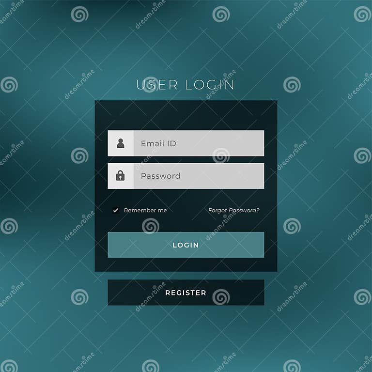 User Friendly Login Page Form Template for Registration and Signup ...