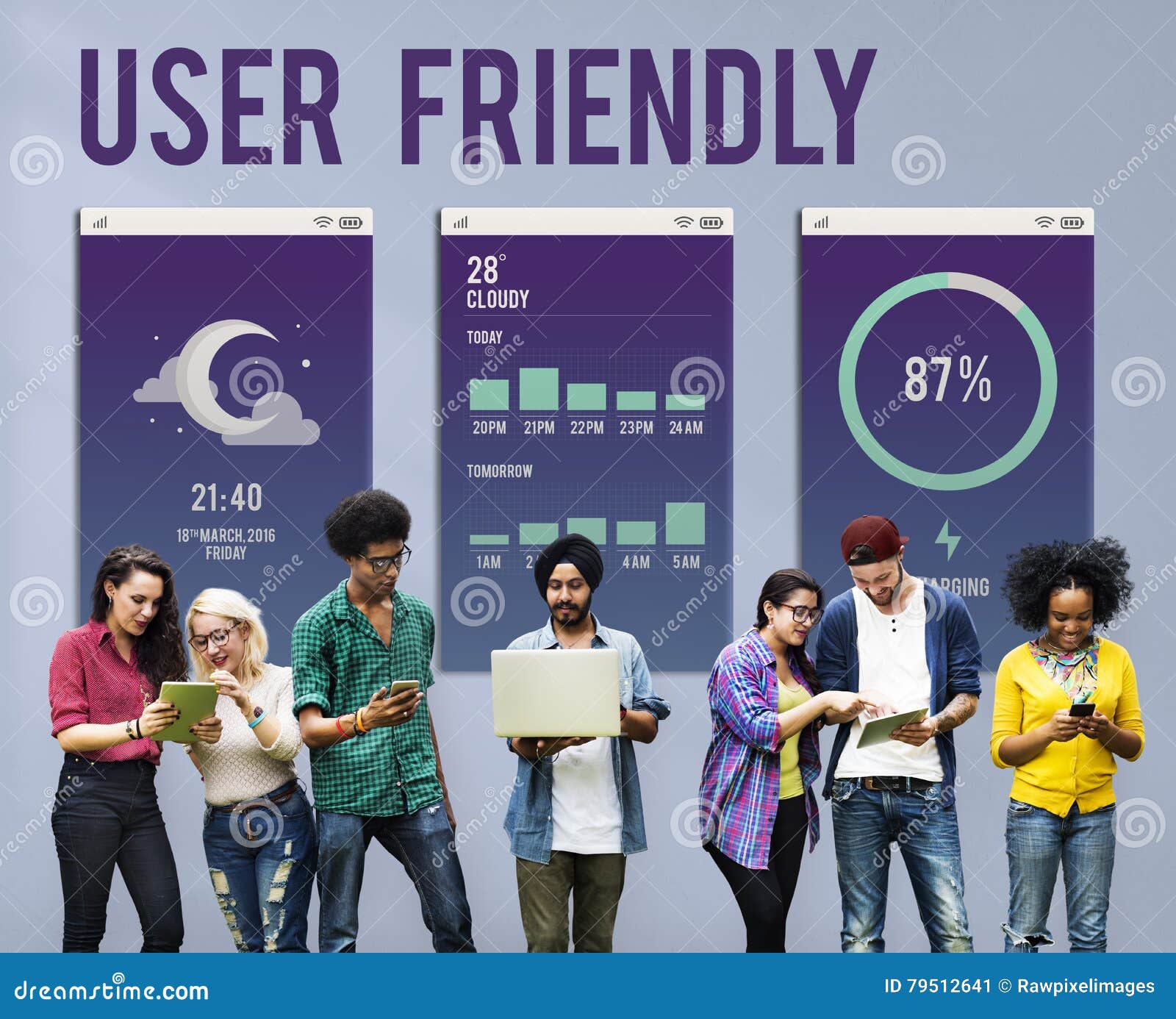 User Friendly Mobile Interface Apps Concept Stock Image - Image of ...