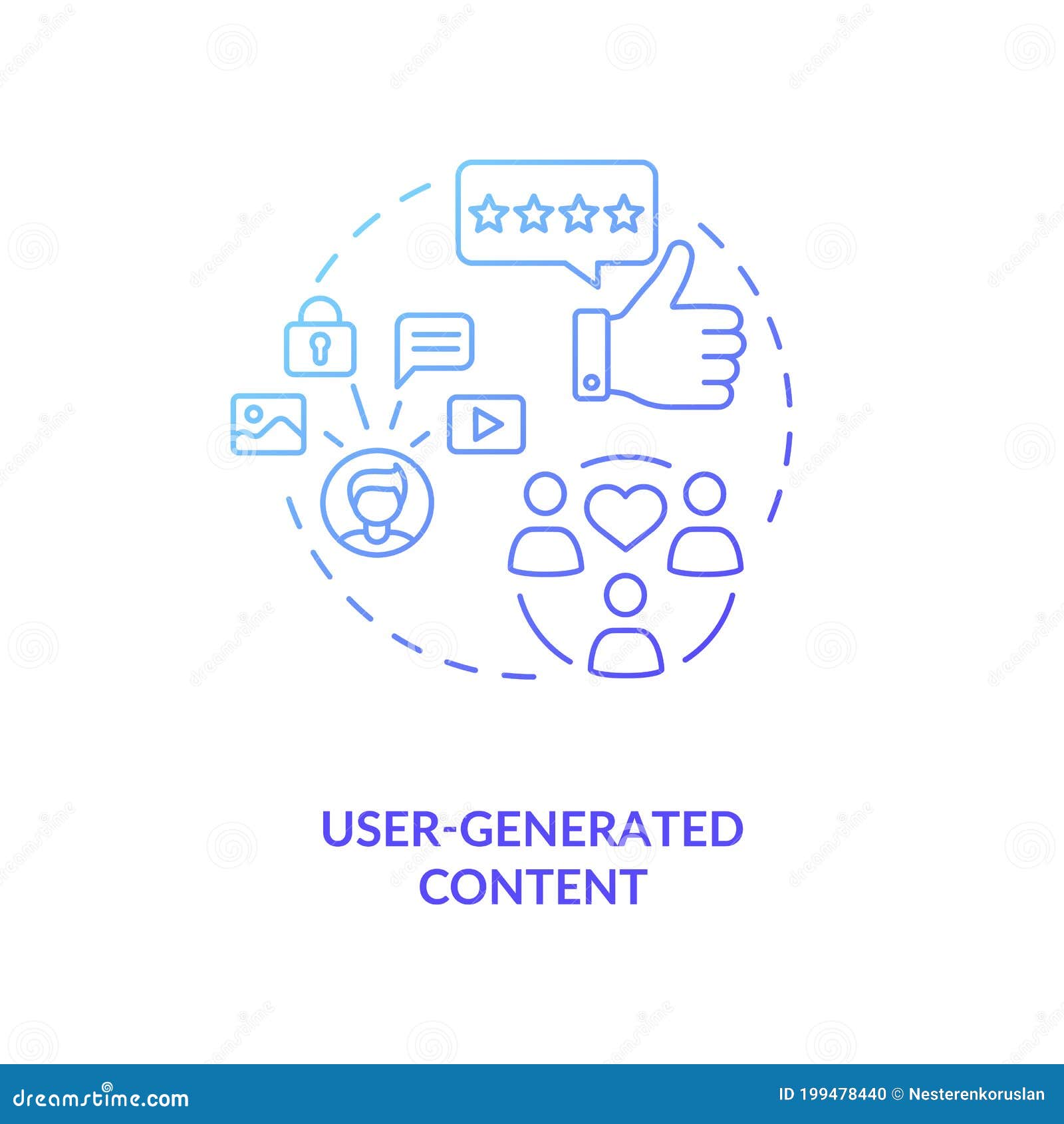 User-generated Content Concept Icon Stock Vector - Illustration of ...