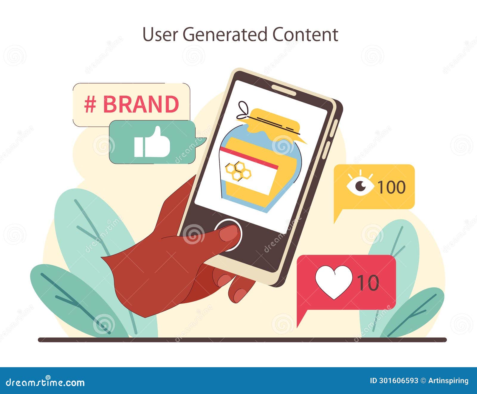User Generated Content Concept. Showcasing Brand Engagement through ...