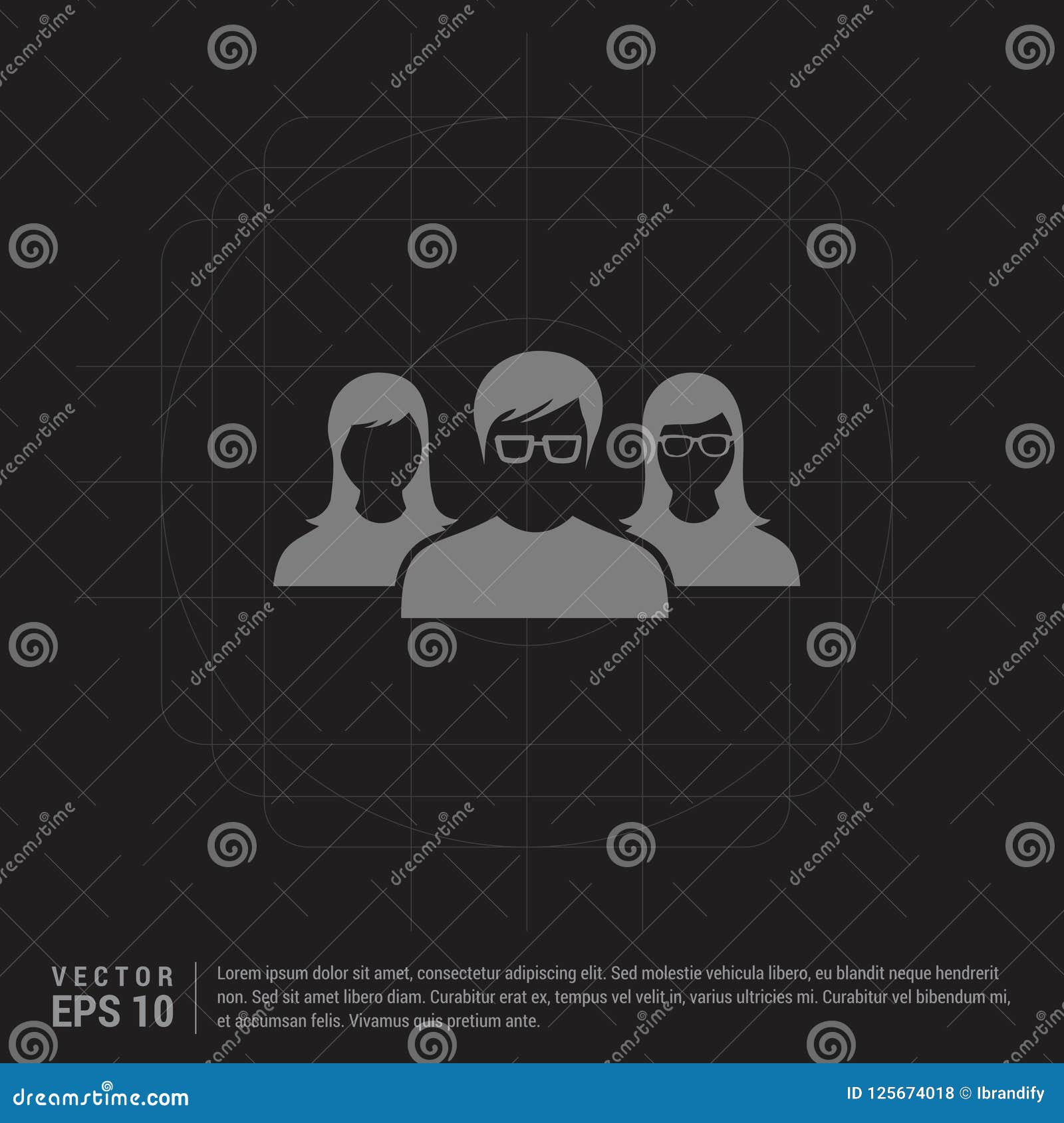 User Group Icon. - Black Creative Background Stock Vector ...