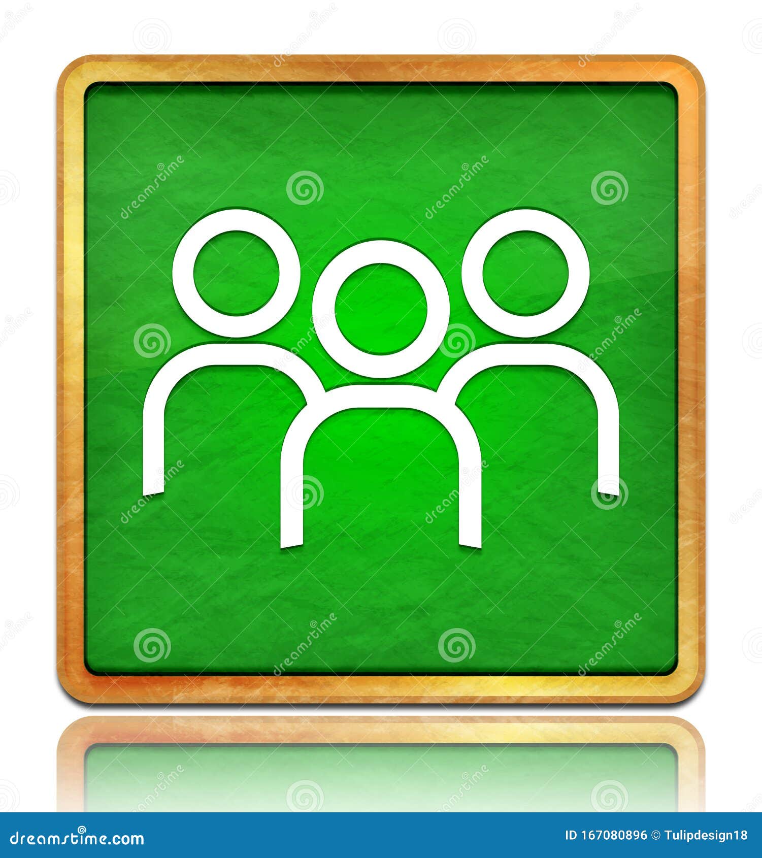 User Group Icon Chalk Board Green Square Button Slate Texture Wooden ...