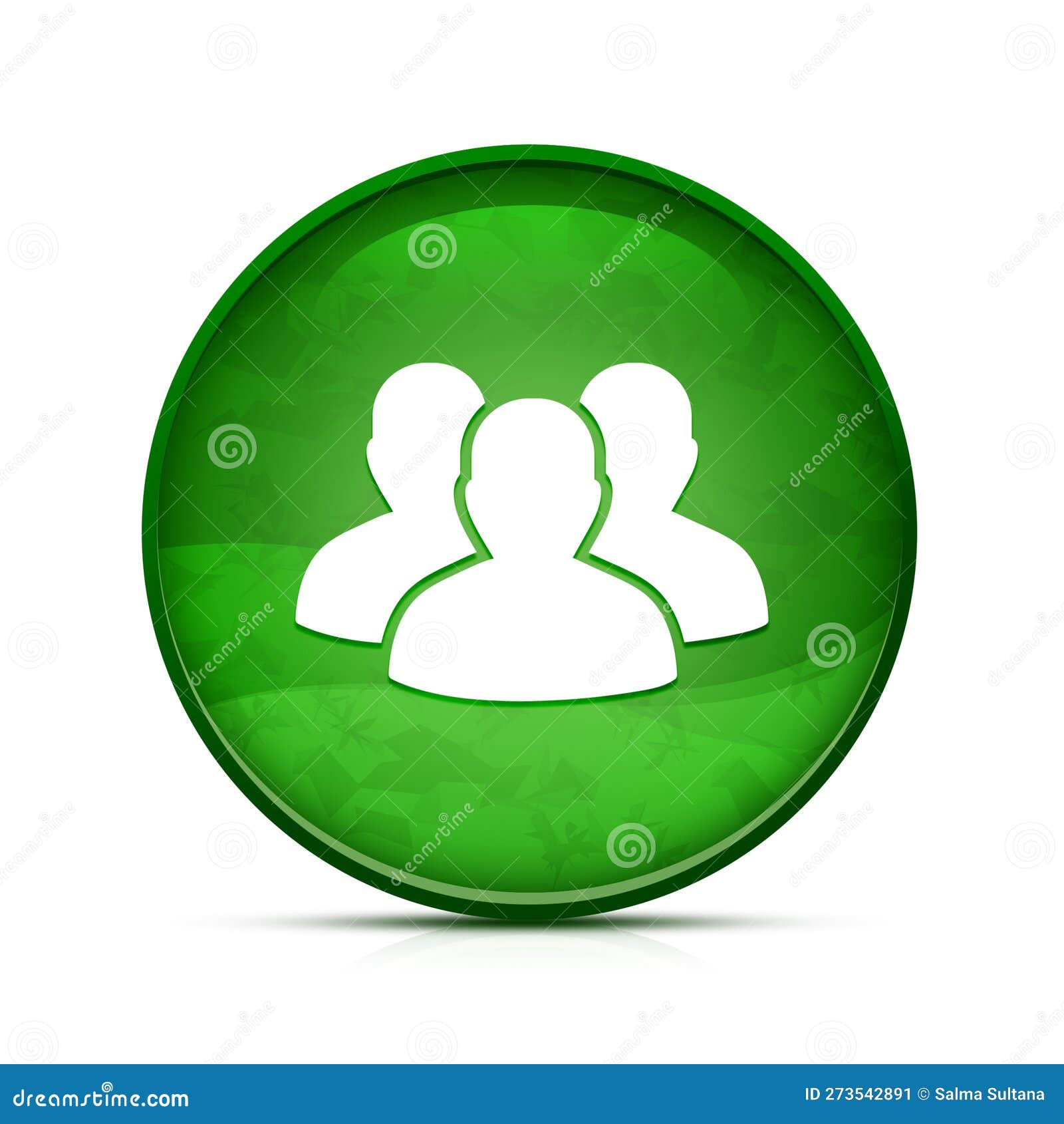 User Group Icon on Classy Splash Green Round Button Illustration Stock ...