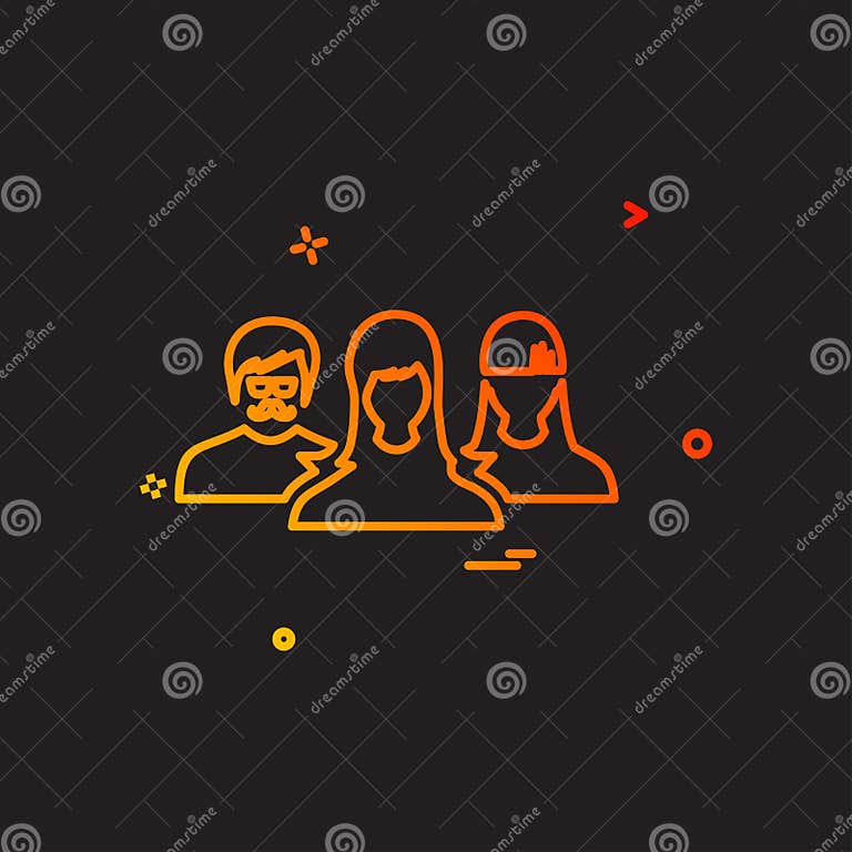 User Group Icon Design Vector Stock Vector - Illustration of icon ...