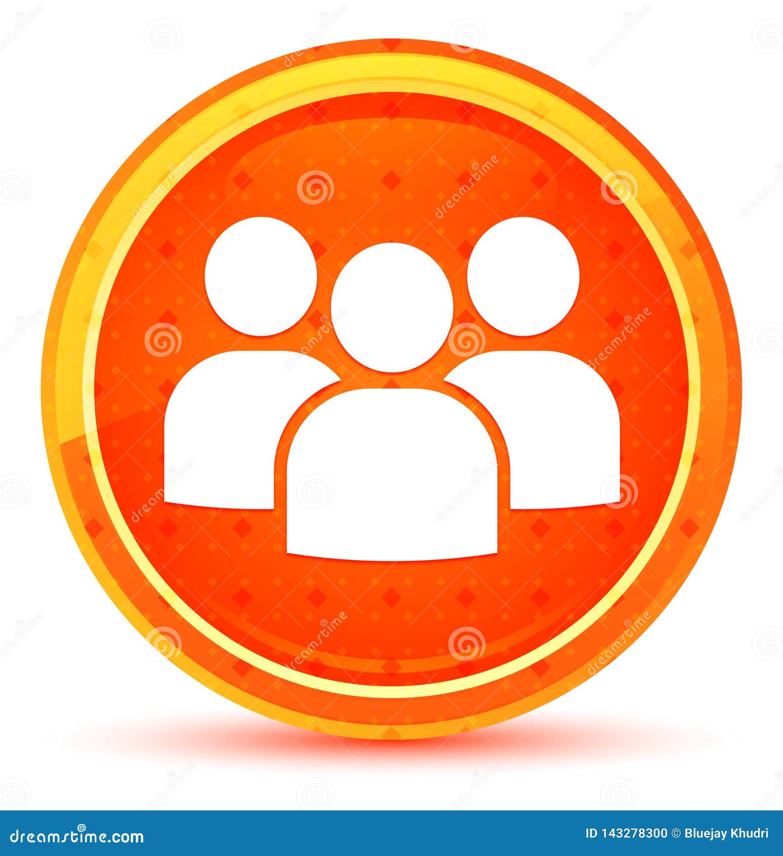 User Group Icon Natural Orange Round Button Stock Illustration ...