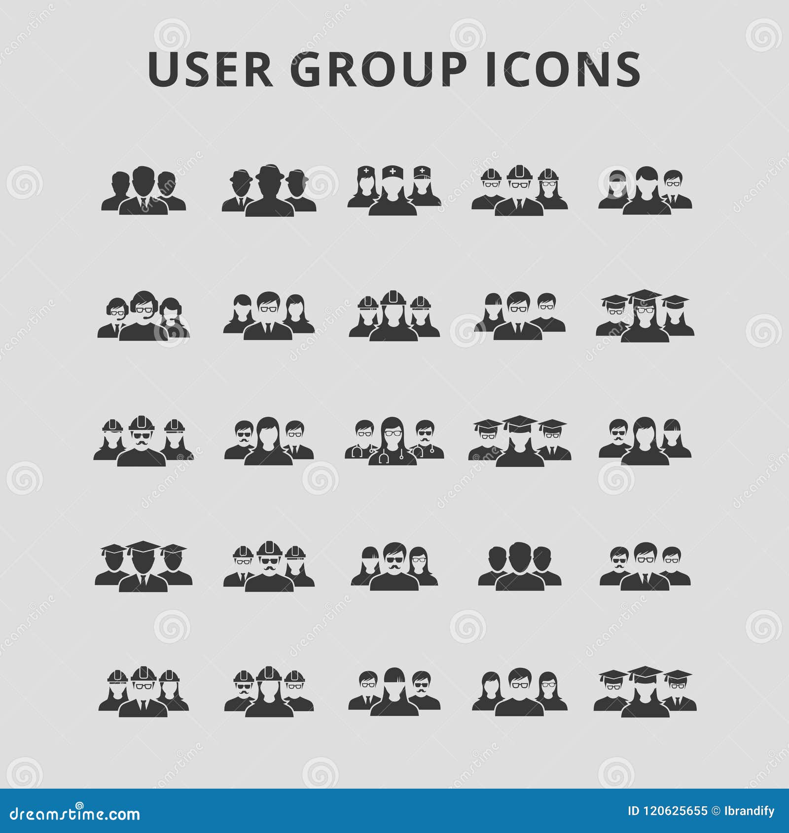 User Group Icons stock vector. Illustration of enunciation - 120625655