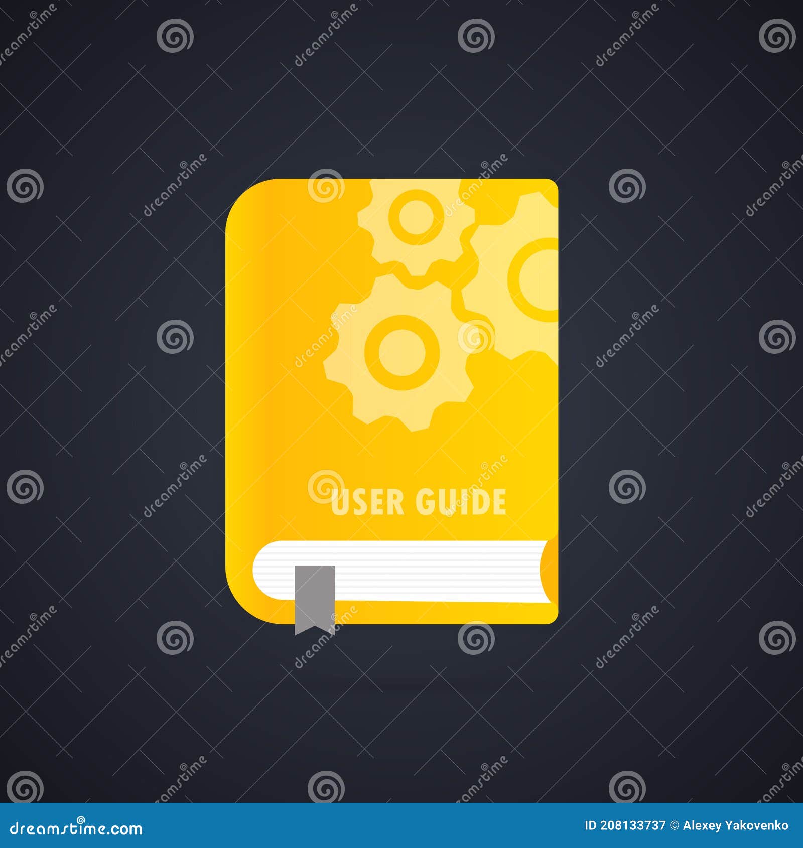 User Guide Book Icon. Flat Vector Illustration Stock Vector ...