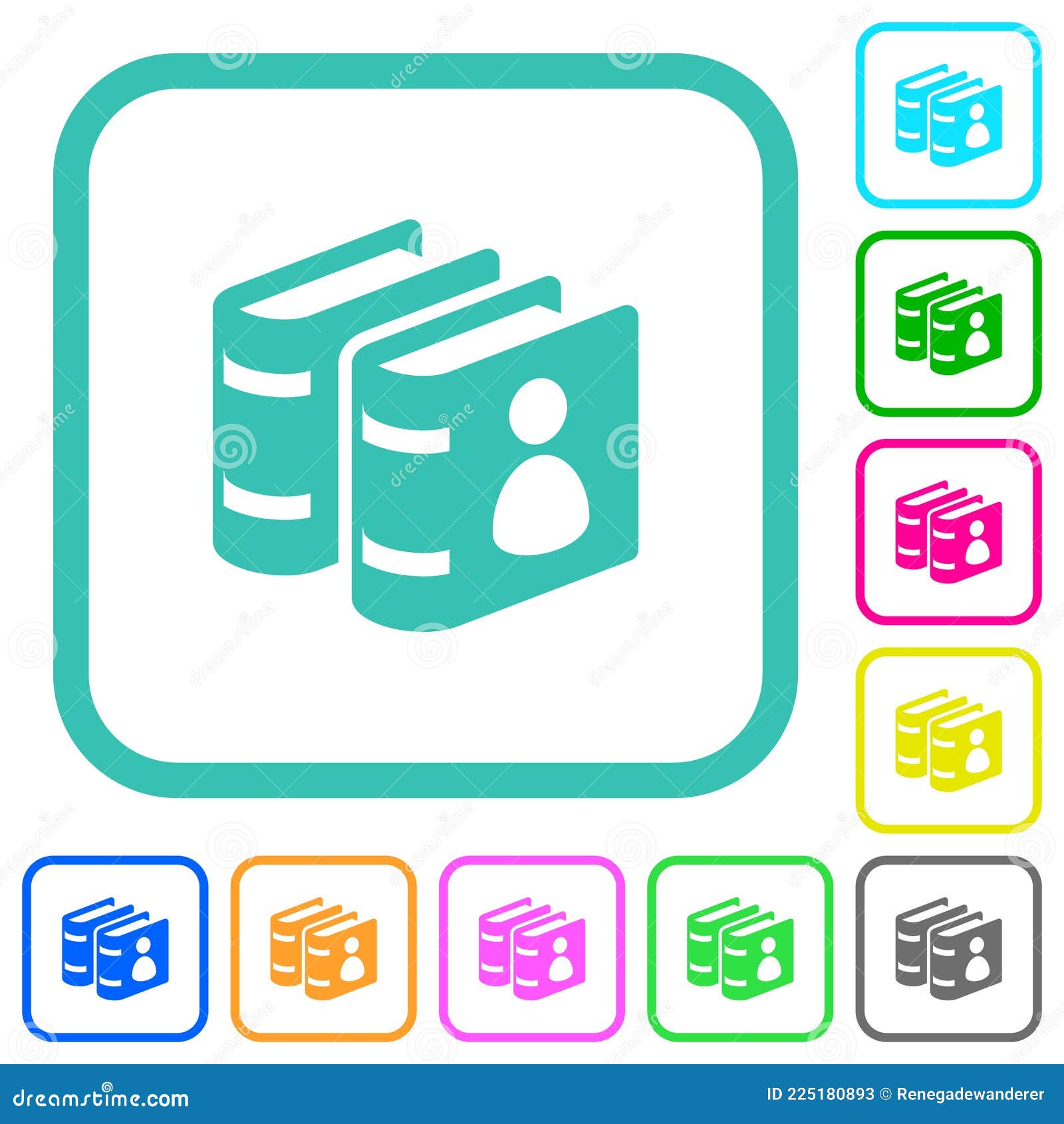 User Guide Books Vivid Colored Flat Icons Stock Vector - Illustration ...