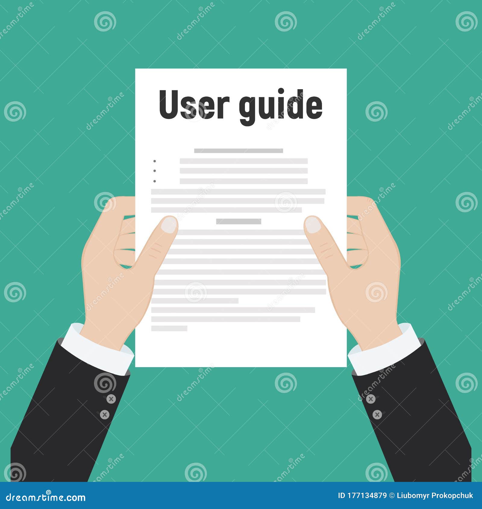 User Guide Document on Table Book Manual.Vector Illustration Stock Vector - Illustration of ...