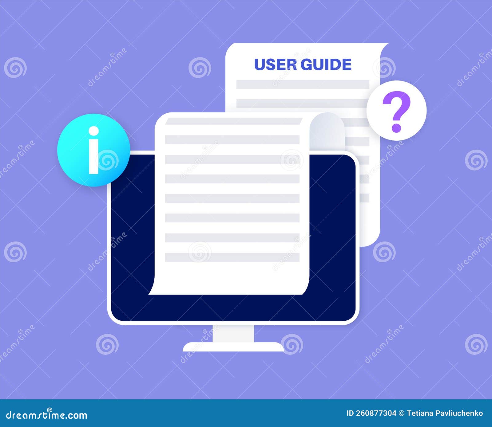 User guide manual stock vector. Illustration of education - 260877304