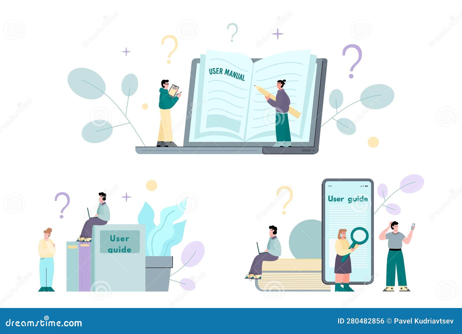 User Guide Manual or Technical Instruction Set of Cartoon Characters ...