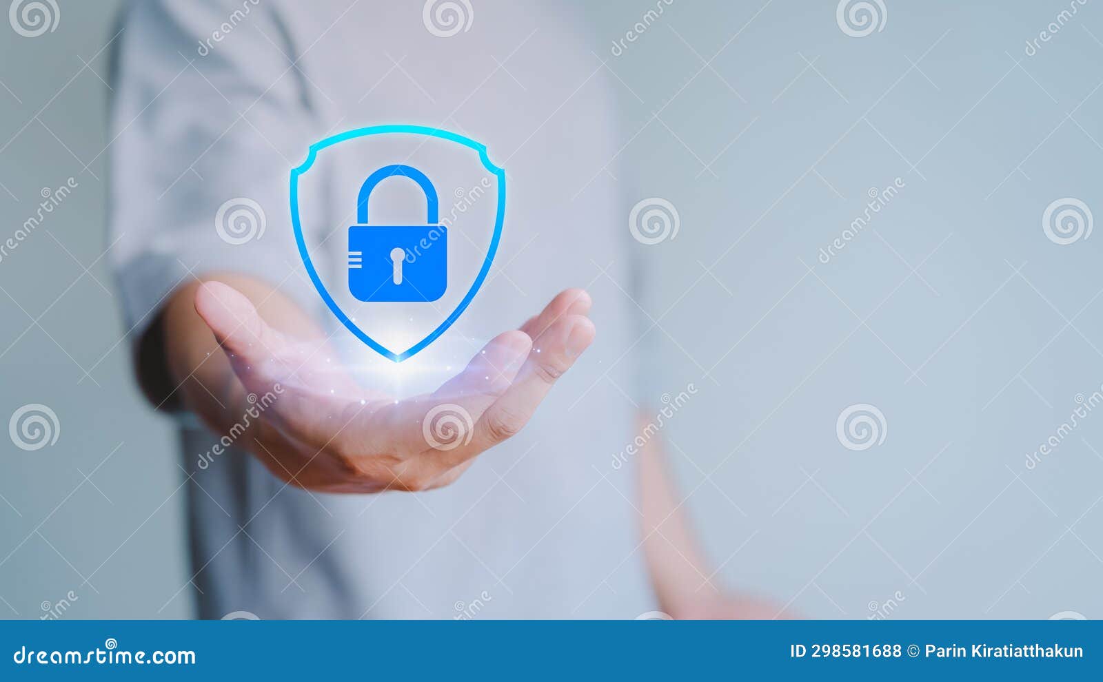 User Hand Show The Shield Security Icon For Security Protection System ...