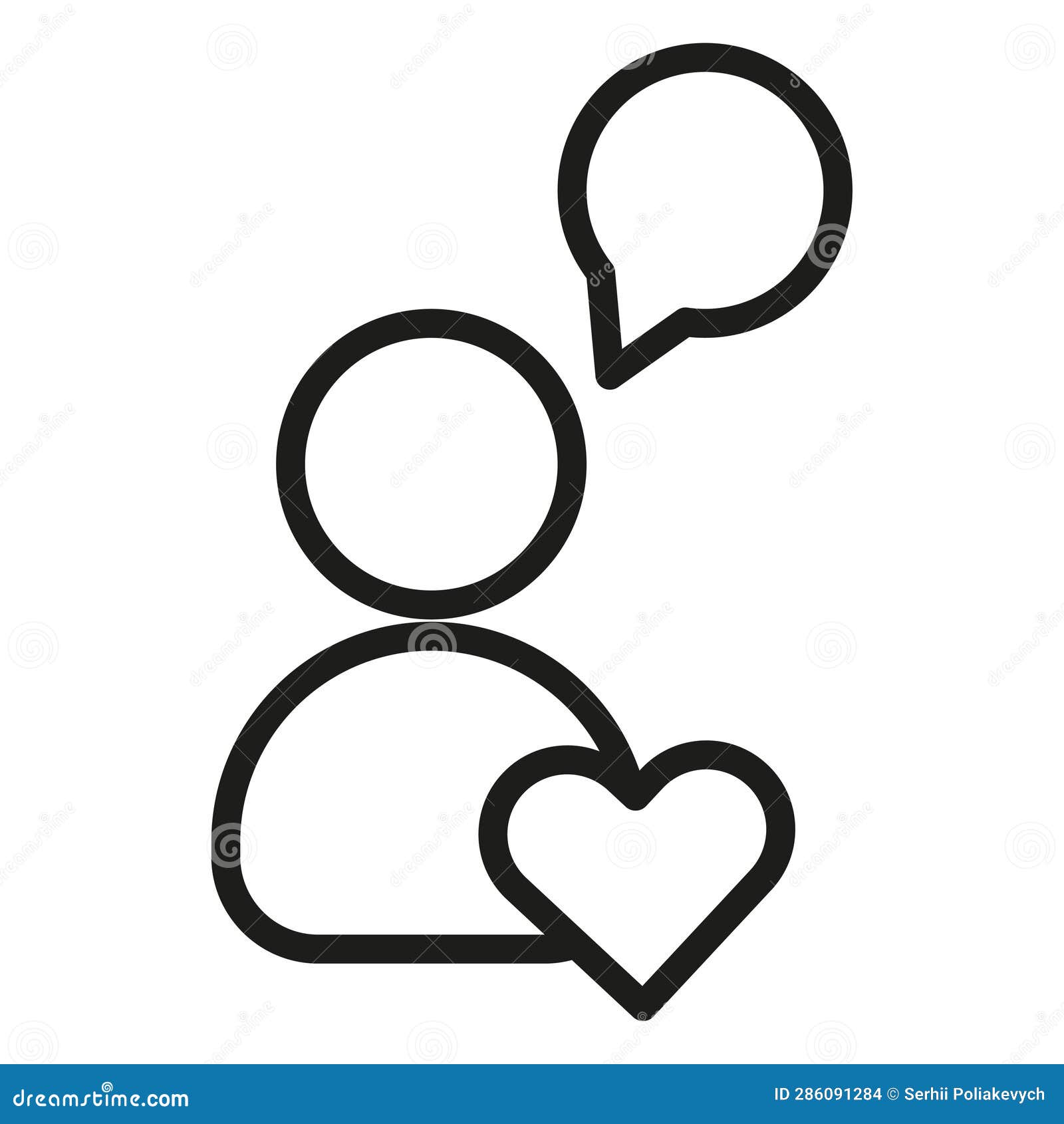 User with Heart Icon. Love Person. Vector Illustration Stock Vector ...
