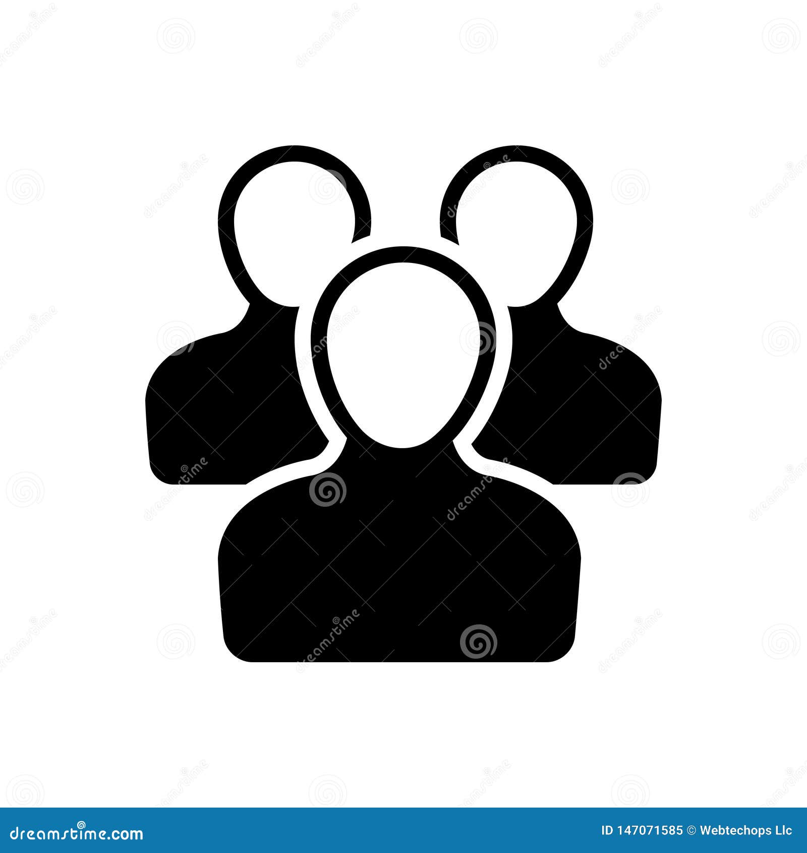Black Solid Icon for User, Group and People Stock Vector - Illustration ...
