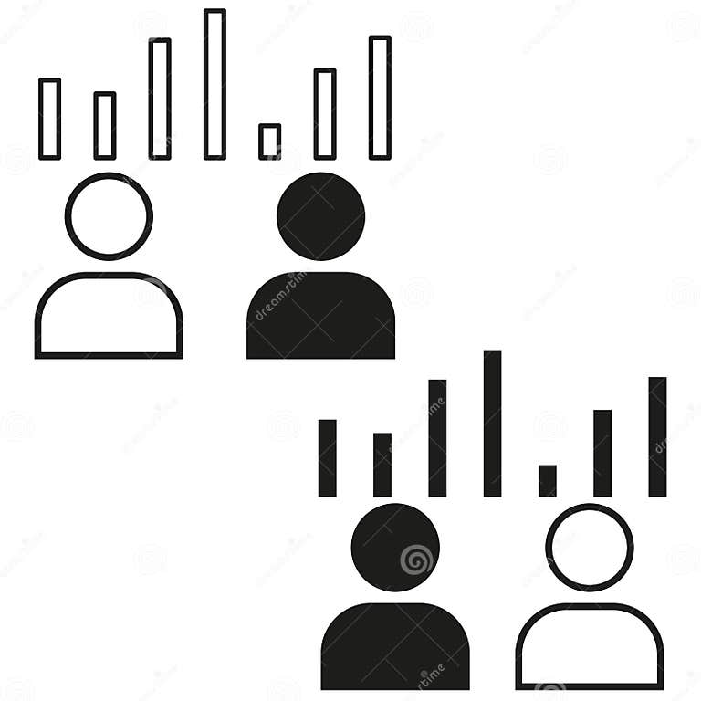 User Icon. Analytics Graph Symbol. Business Data Concept. Vector ...