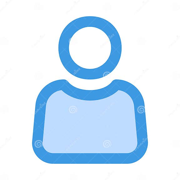 User Icon in Blue Style for Any Projects Stock Vector - Illustration of ...