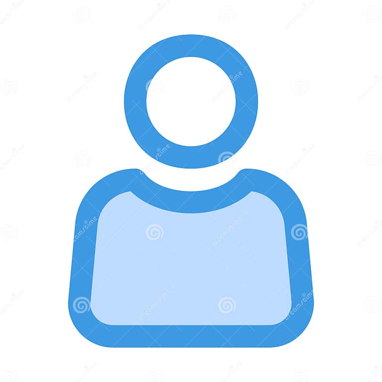 User Icon in Blue Style for Any Projects Stock Vector - Illustration of ...