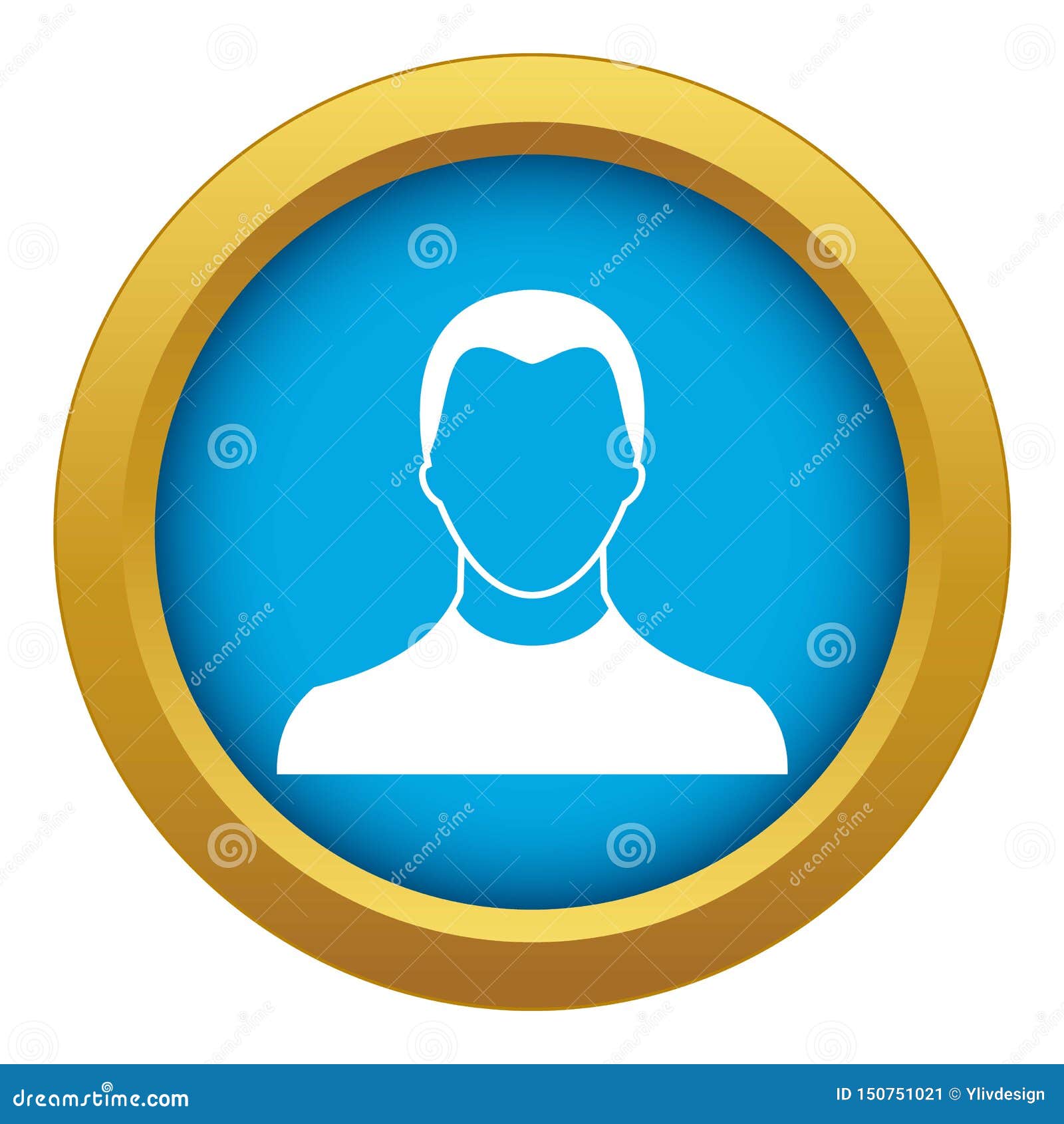 User Icon Blue Vector Isolated Stock Vector - Illustration of pictogram ...