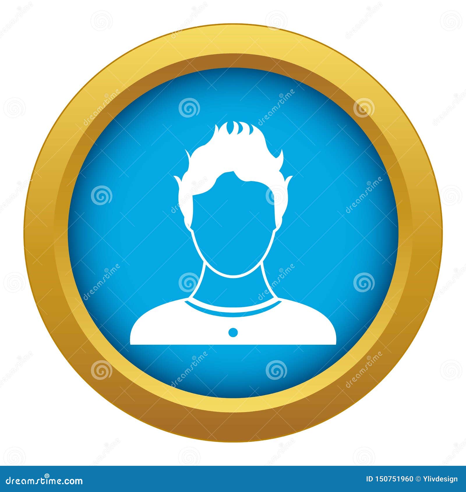 User Icon Blue Vector Isolated Stock Vector - Illustration of internet ...