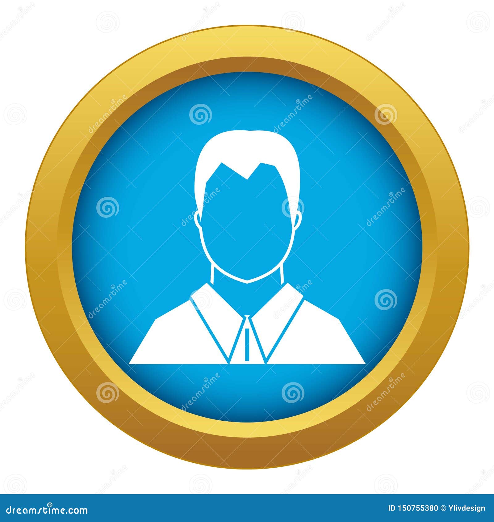User Icon Blue Vector Isolated Stock Vector - Illustration of office ...