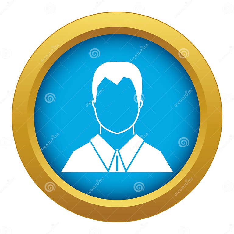 User Icon Blue Vector Isolated Stock Vector - Illustration of office ...