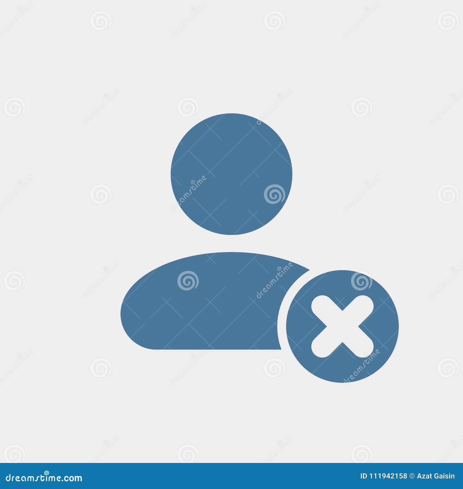 User Icon with Cancel Sign. User Icon and Close, Delete, Remove Concept ...