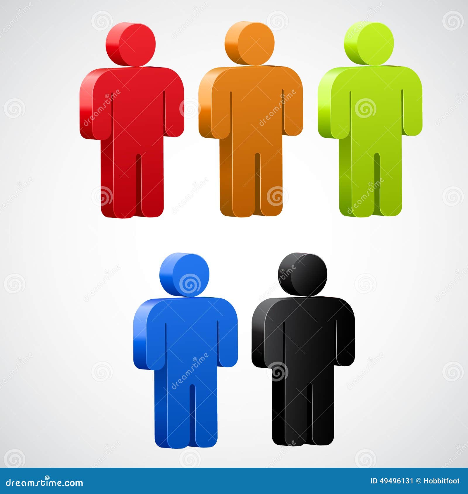 User Icon Colorful Set. Vector Illustration Stock Vector - Illustration ...