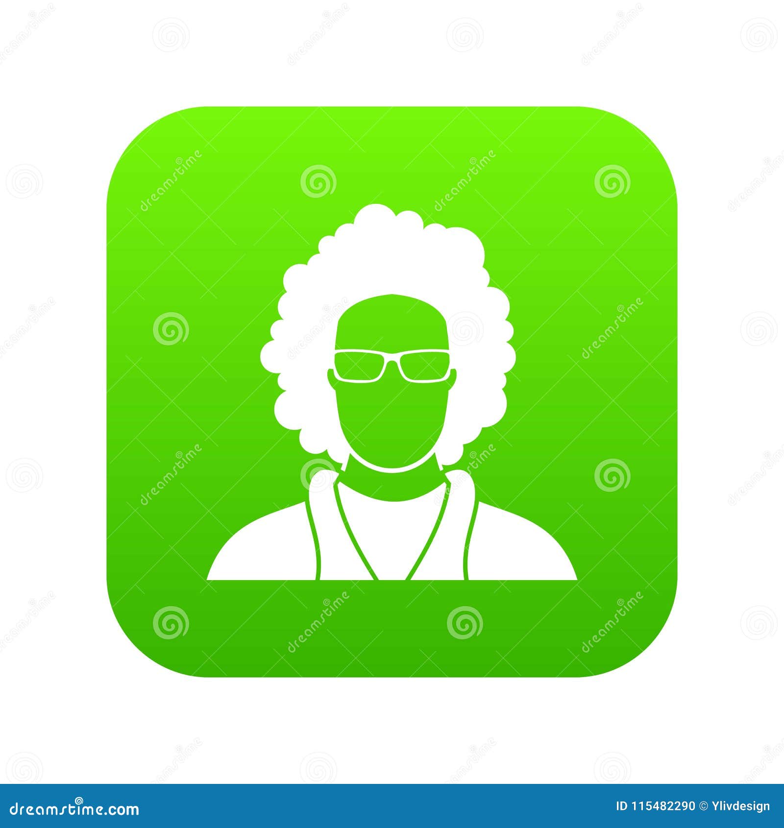 User icon digital green stock vector. Illustration of people - 115482290