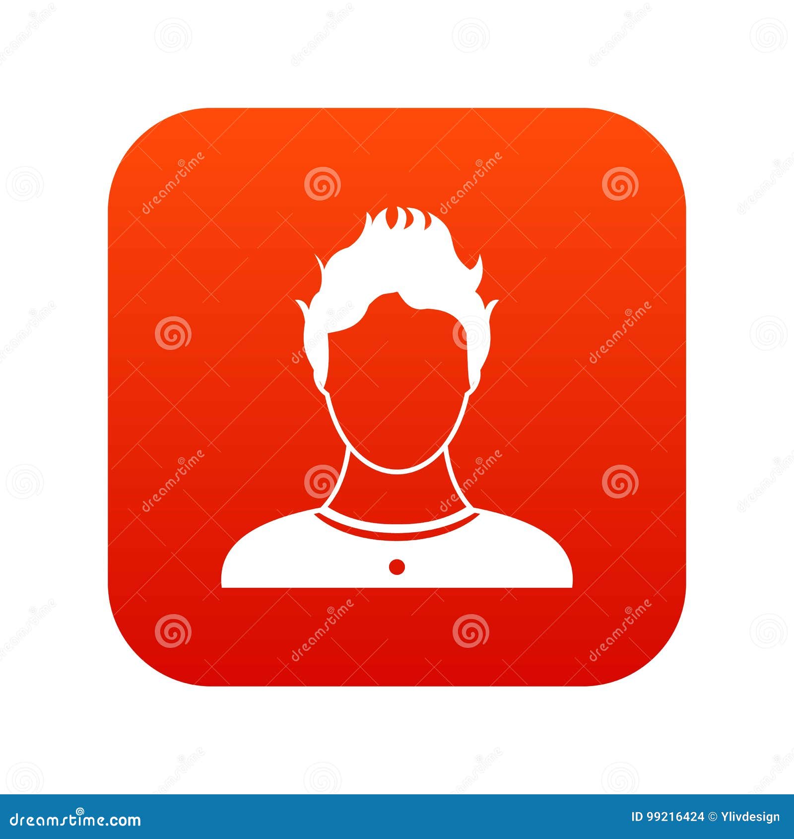 User icon digital red stock vector. Illustration of identity - 99216424