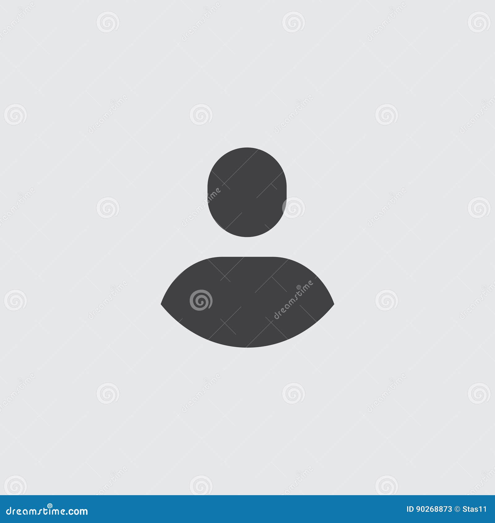 User Icon in a Flat Design in Black Color. Vector Illustration Eps10 ...