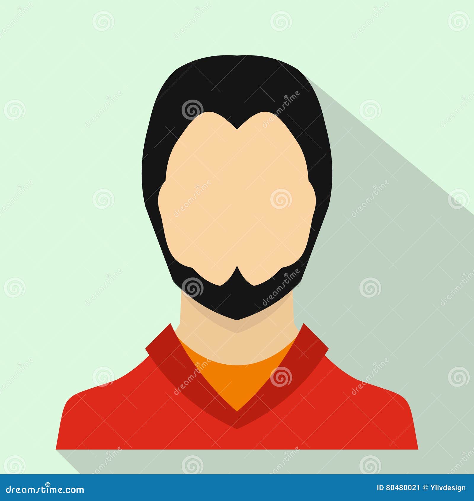 User icon, flat style stock vector. Illustration of face - 80480021