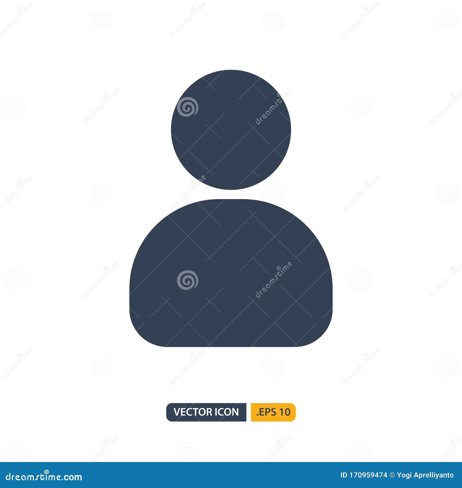 User Icon in Glyph Style Isolated on White Background. for Your Web ...