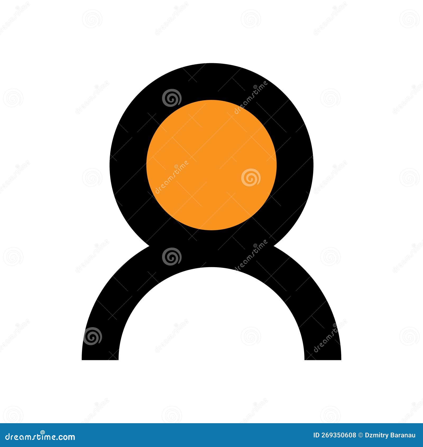 User Icon Line Isolated on White Background. Black Flat Thin Icon on ...