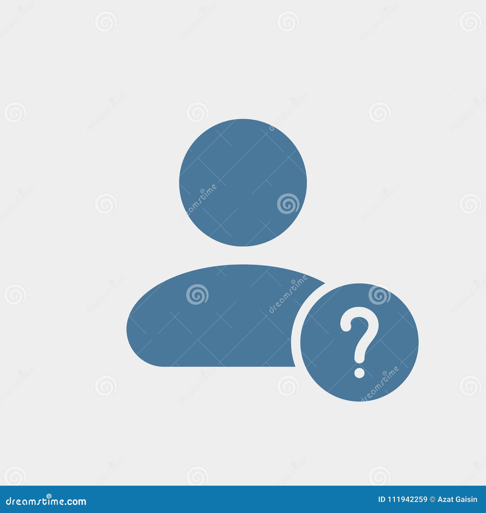 User Icon with Question Mark. User Icon and Help, How To, Info, Query ...