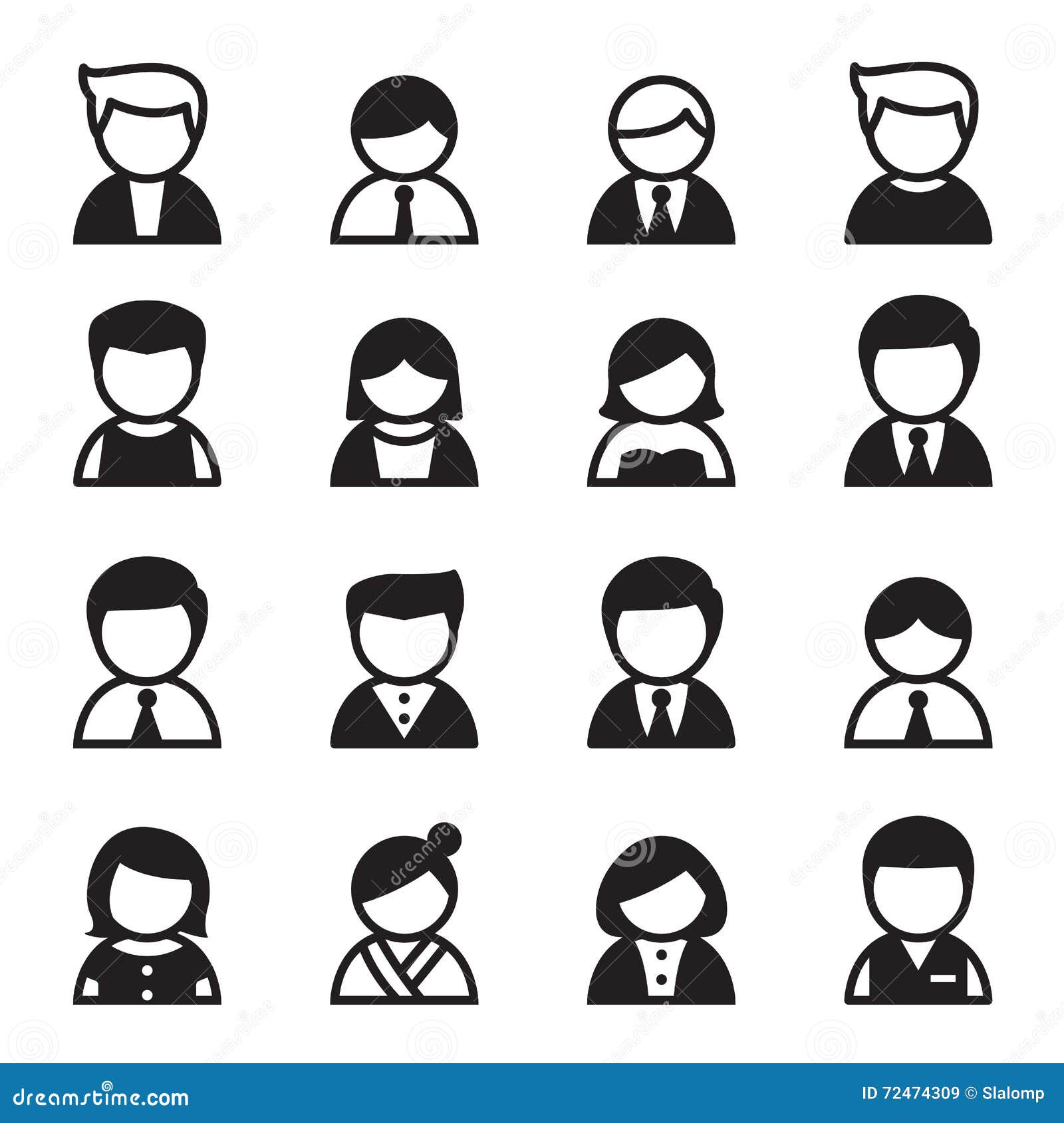 User Icon set Vector stock illustration. Illustration of concept - 72474309