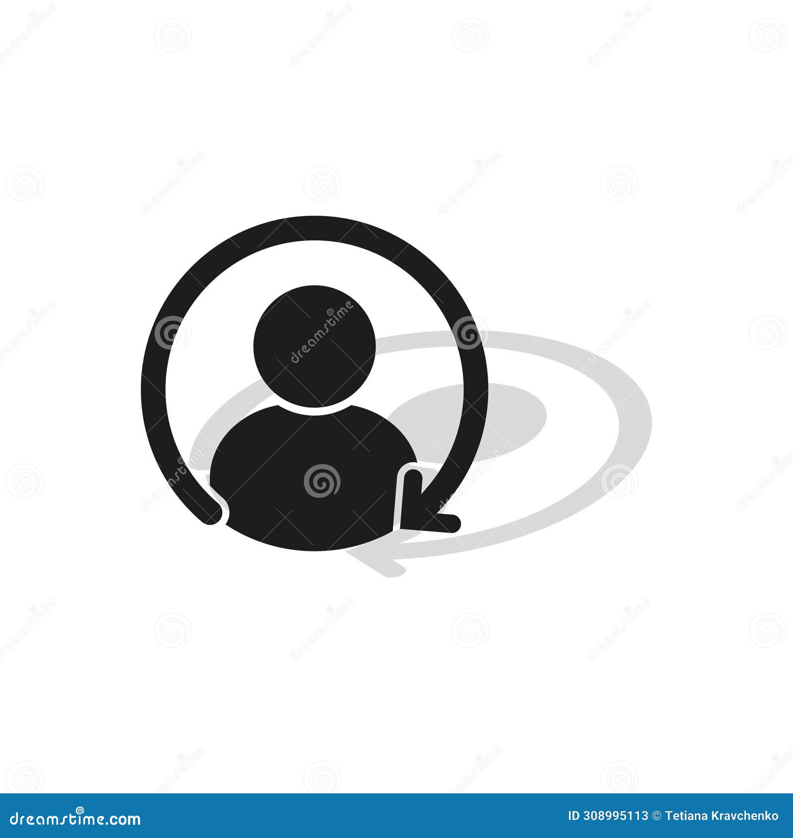 User Icon with Shadow. Simple Avatar. Vector Illustration. EPS 10 Stock ...