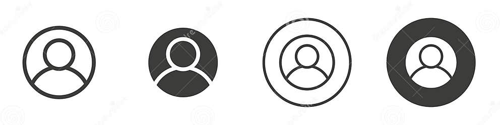 User Icon Simple Outline Vector Logo Stock Illustration - Illustration ...